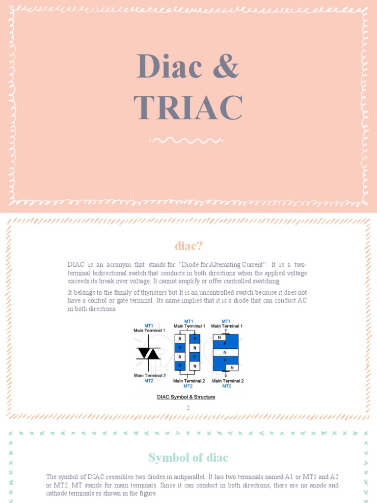 Diac - Triac | PDF | P–N Junction | Electrical Resistance And Conductance