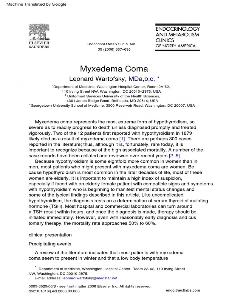 Mixedema | PDF | Thyroid Stimulating Hormone | Hypothyroidism