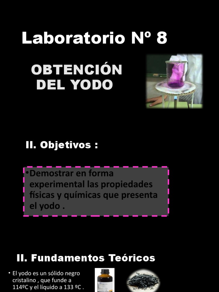Obtención y Propiedades del Yodo | PDF