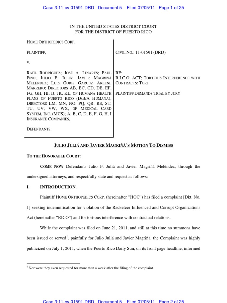Mcs Rico | PDF | Pleading | Federal Rules Of Civil Procedure