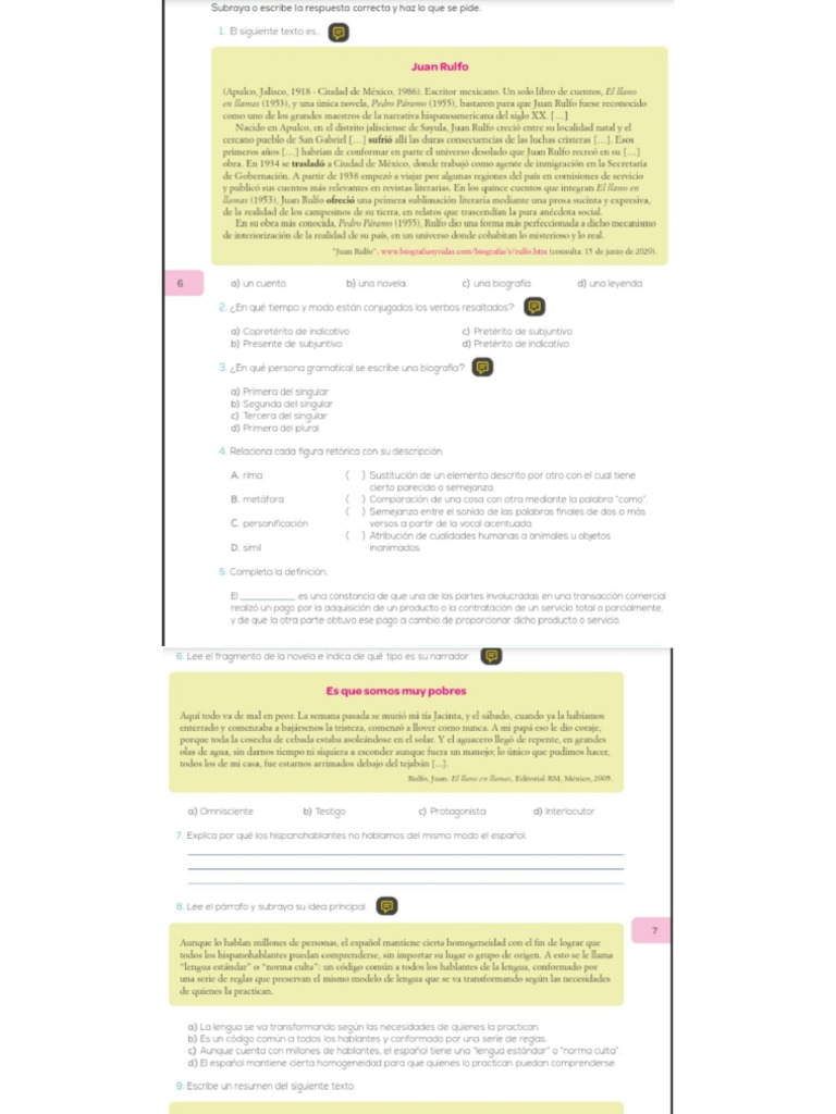 Español 3. Semana 2 | PDF