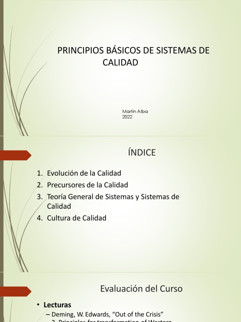 Conceptos de Calidad 2022 | PDF | Calidad (comercial) | Paradigma