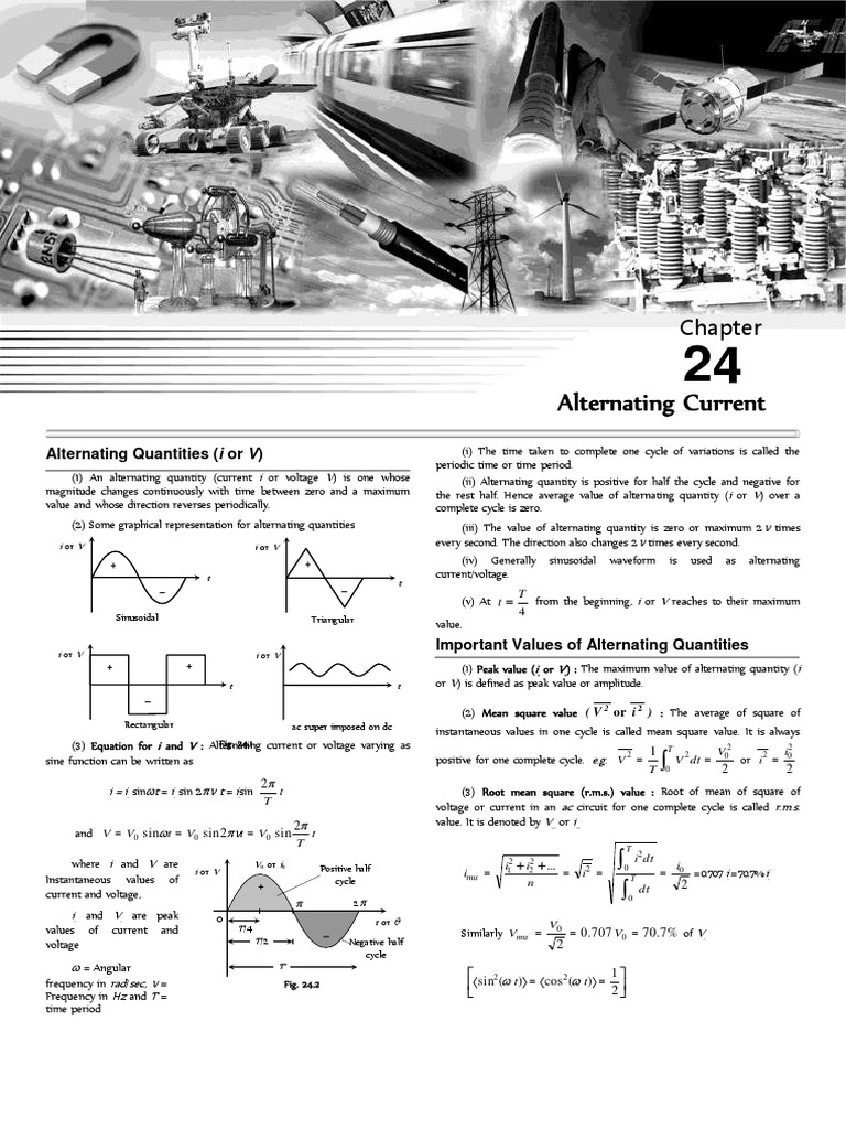 01 AC Theory | PDF | Electrical Impedance | Root Mean Square