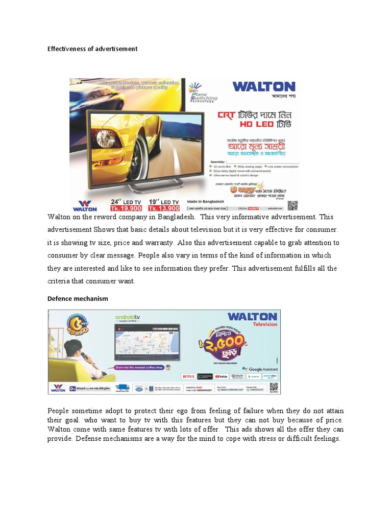 How Walton TV Ads Effectively Target Customers | PDF | Advertising ...