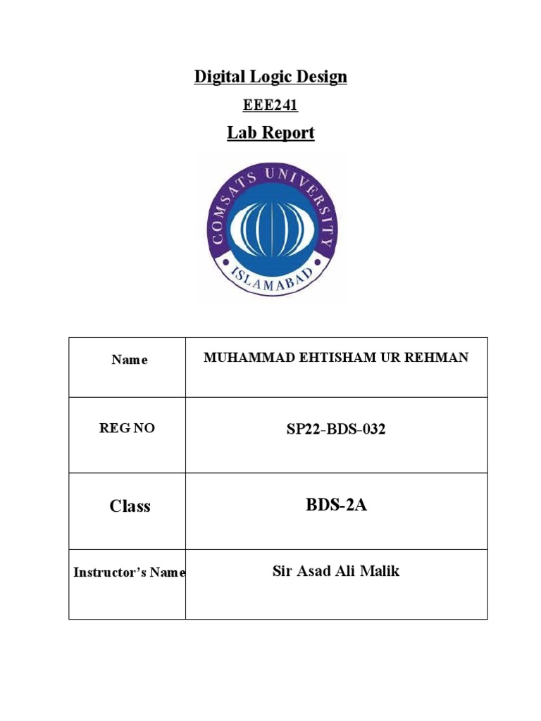 Lab Report #1 | Download Free PDF | Logic Gate | Computer Engineering