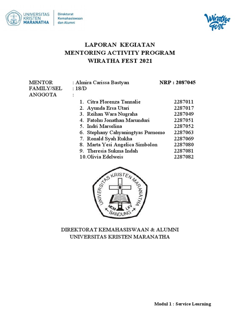 Contoh Laporan Mentoring | PDF