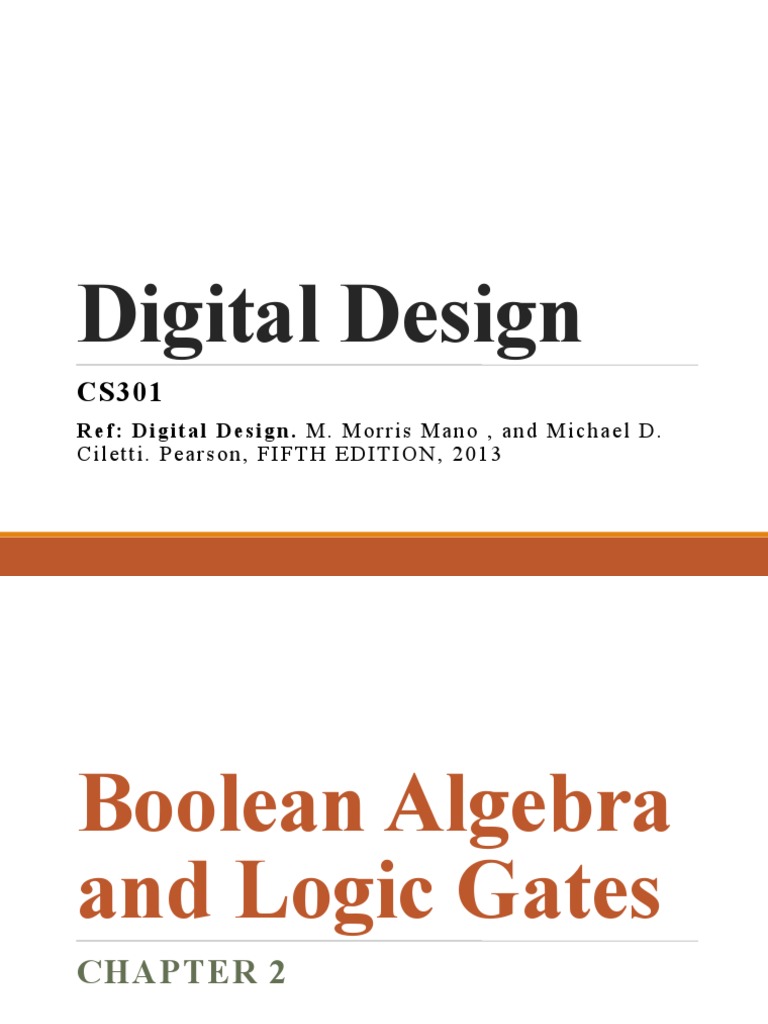 LD2 Mano Ch2 | PDF | Boolean Algebra | Teaching Mathematics