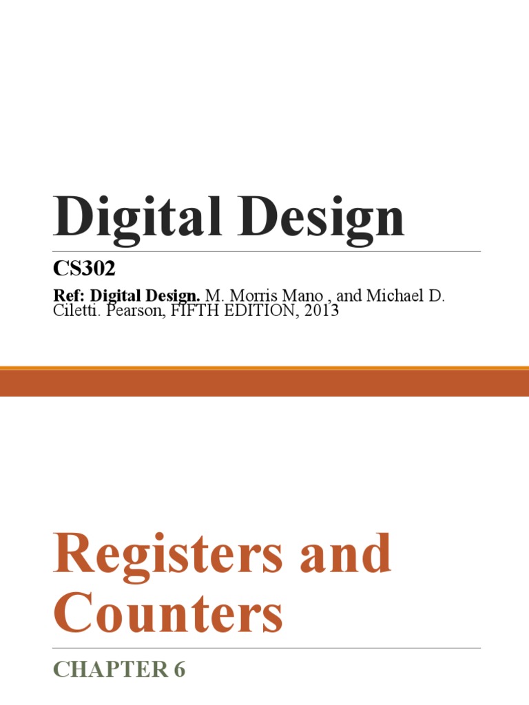 LD6-Mano Registers and Counters | PDF | Bit | Electronic Circuits