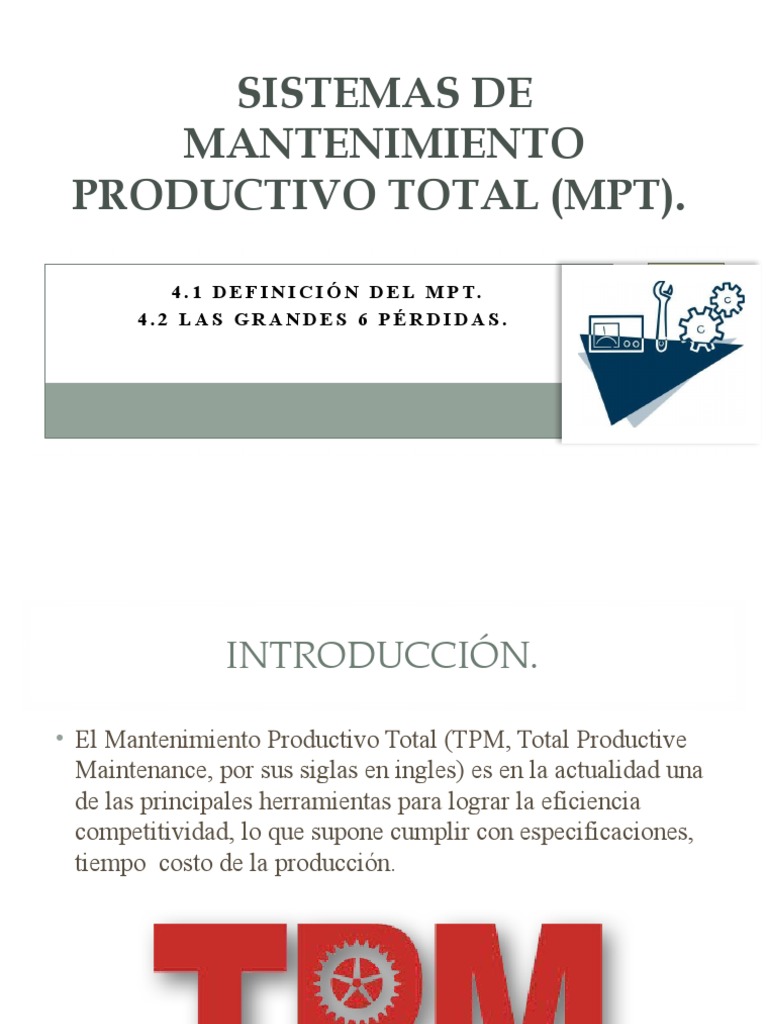 Comprehensive Overview of Total Productive Maintenance (TPM) Systems | PDF | Calidad (comercial ...