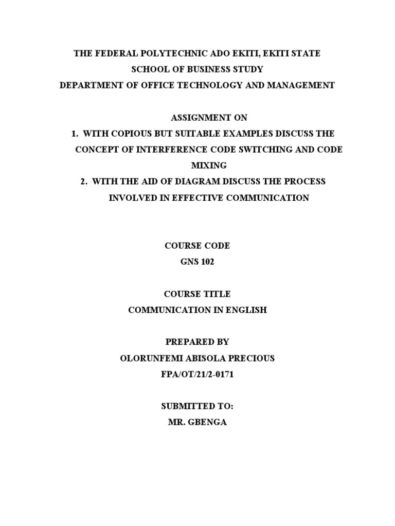 Code Switching and Code Mixing | PDF | Communication | Cognitive Psychology