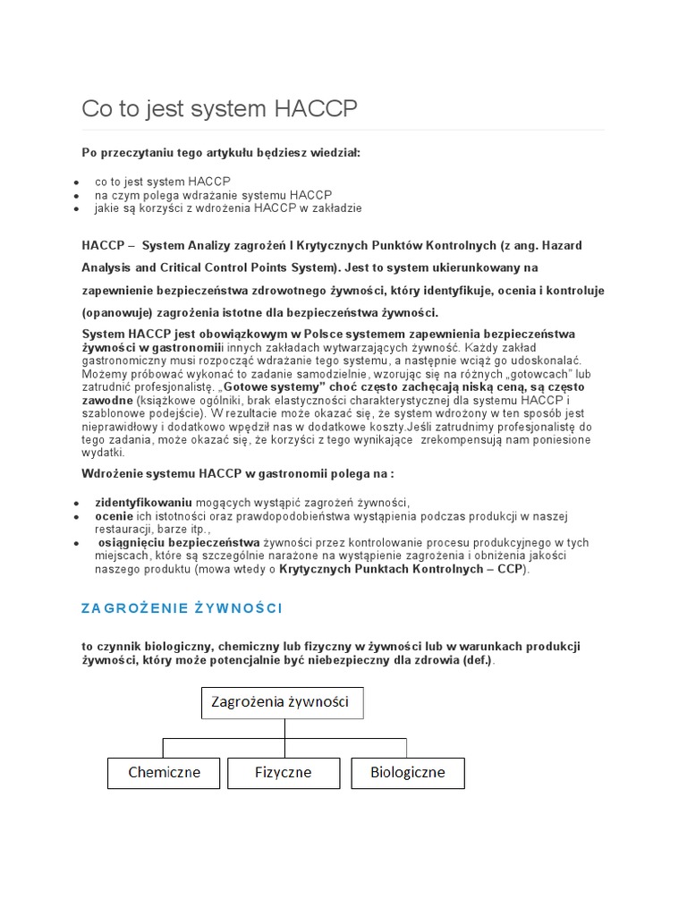 BHP HACCp, GMP, GHP | PDF