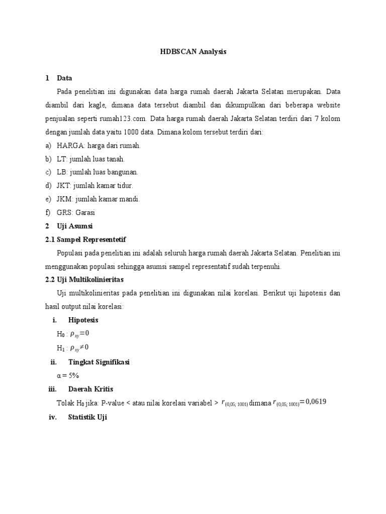 HDBSCAN Analysis | PDF