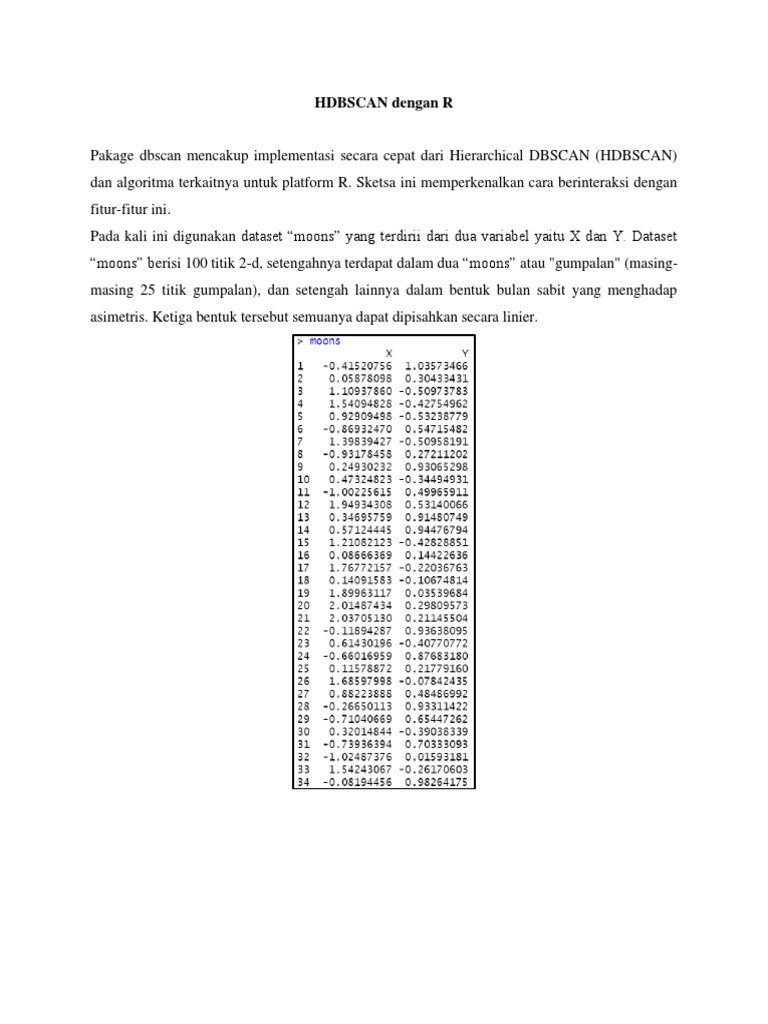 HDBSCAN Dengan R Studio | PDF