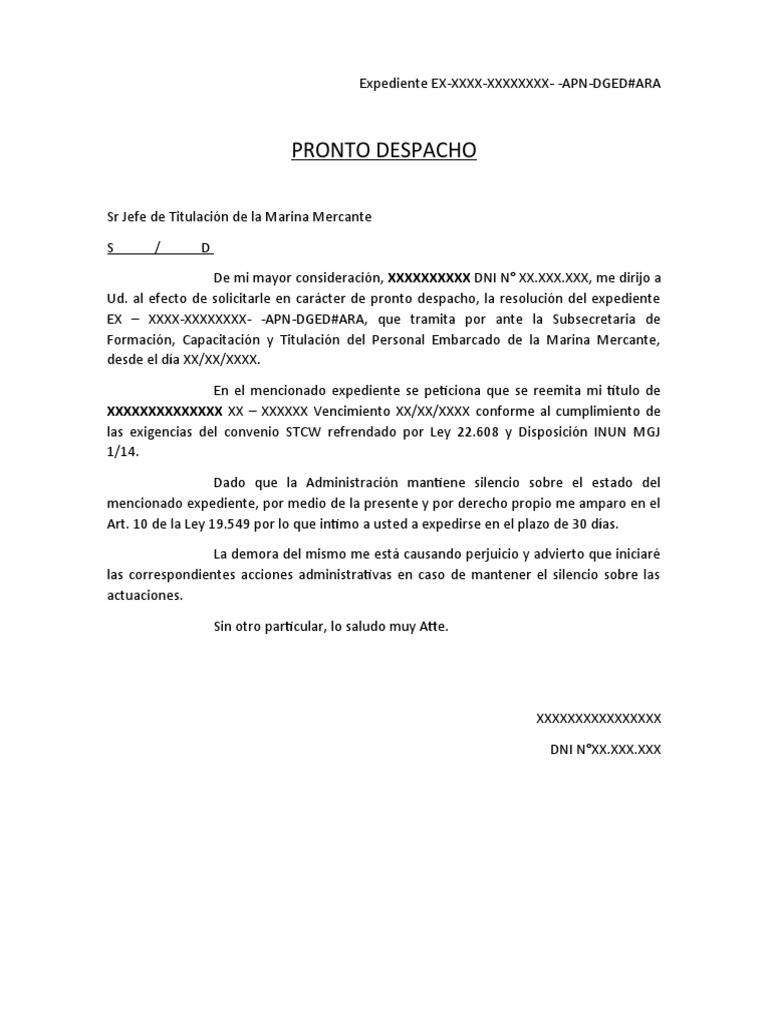 Pronto Despacho Armada | PDF