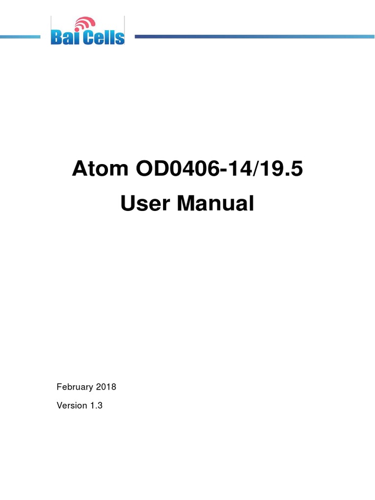 BaiCells Atom-14 19,5 User Manual | PDF