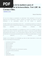 Test A.B.C. para Evaluar Madurez Infantil | PDF