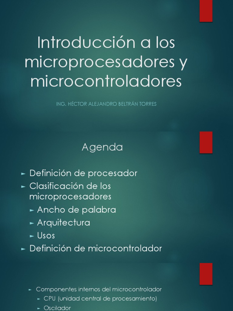 Introducción A Los Microprocesadores y Microcontroladores | PDF
