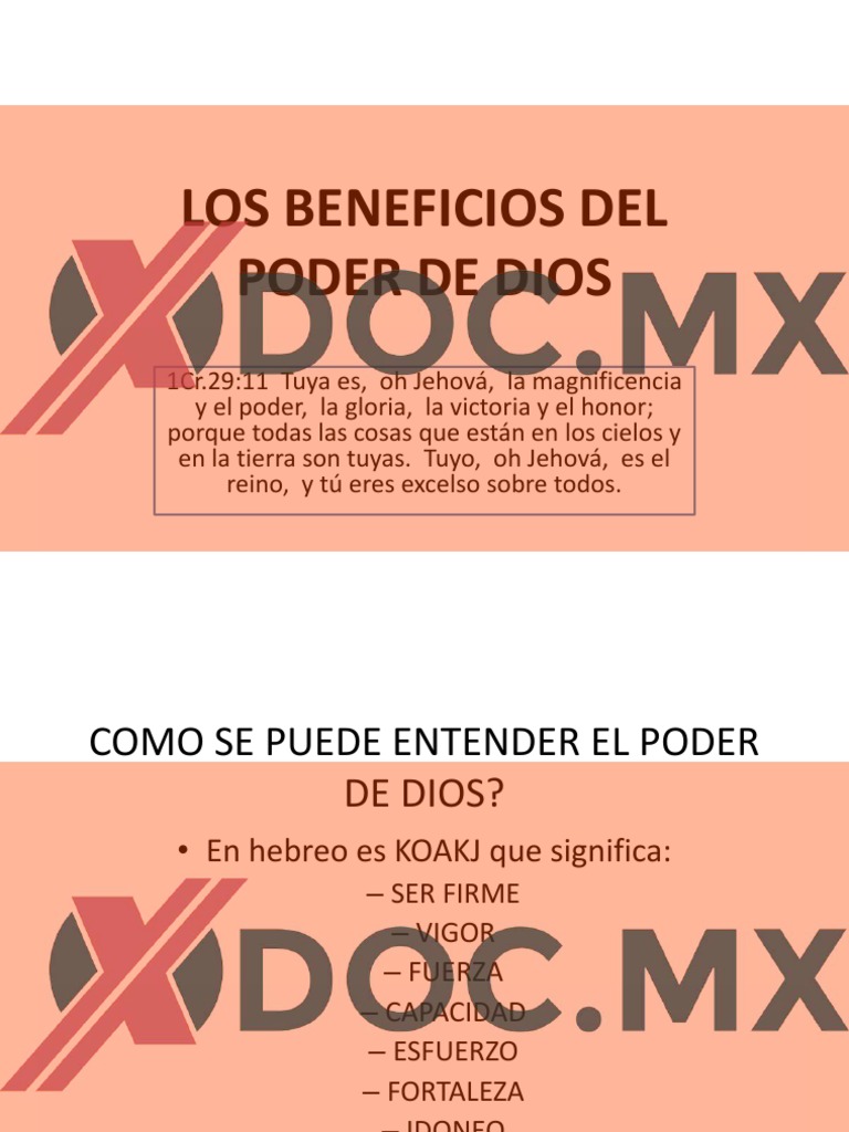 Xdoc - MX Los Beneficios Del Poder de Dios | PDF | Creencia religiosa y doctrina | Teología