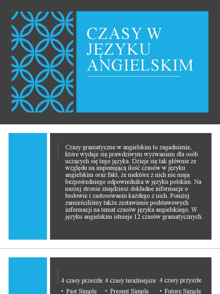 Czasy W J.angielskim | PDF