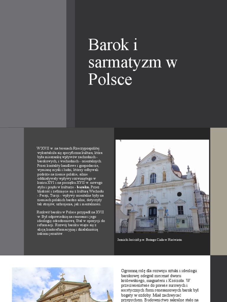Barok I Sarmatyzm W Polsce | PDF