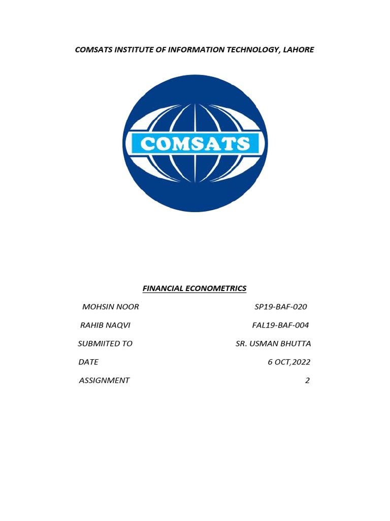Financial Econometrics Pdf Statistical Hypothesis Testing P Value
