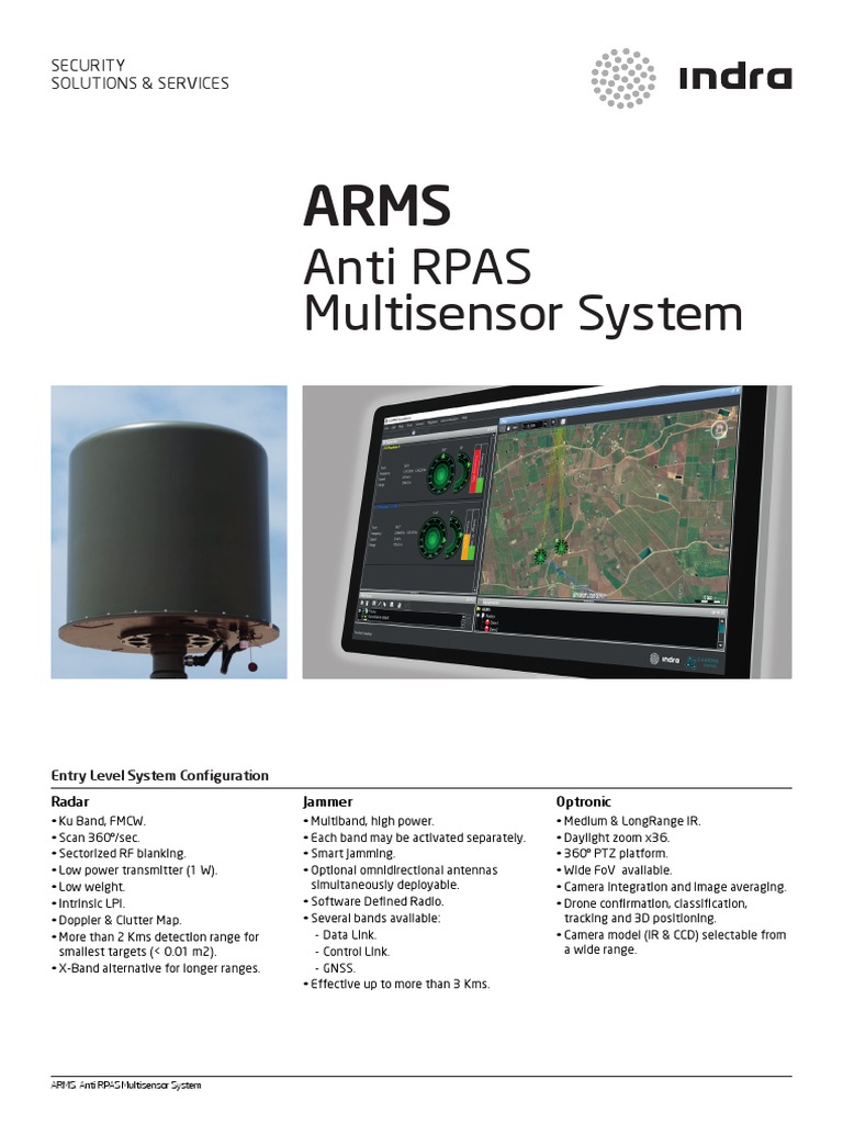 Indra Arms v031 Eng A Hoja | PDF | Radar | Unmanned Aerial Vehicle