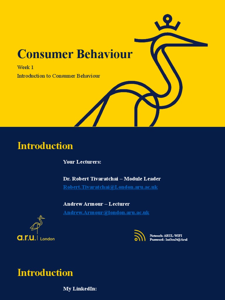 Week 1 - Introduction To Consumer Behaviour - TRI 3 2022 | PDF | Consumer Behaviour | Behavior