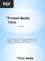 18 Examples of Print Media Types | PDF | Newspapers | Books
