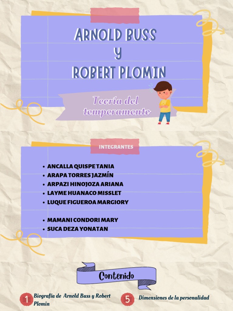 Teoría Del Temperamento Arnold Buss y Rober Plomin | PDF