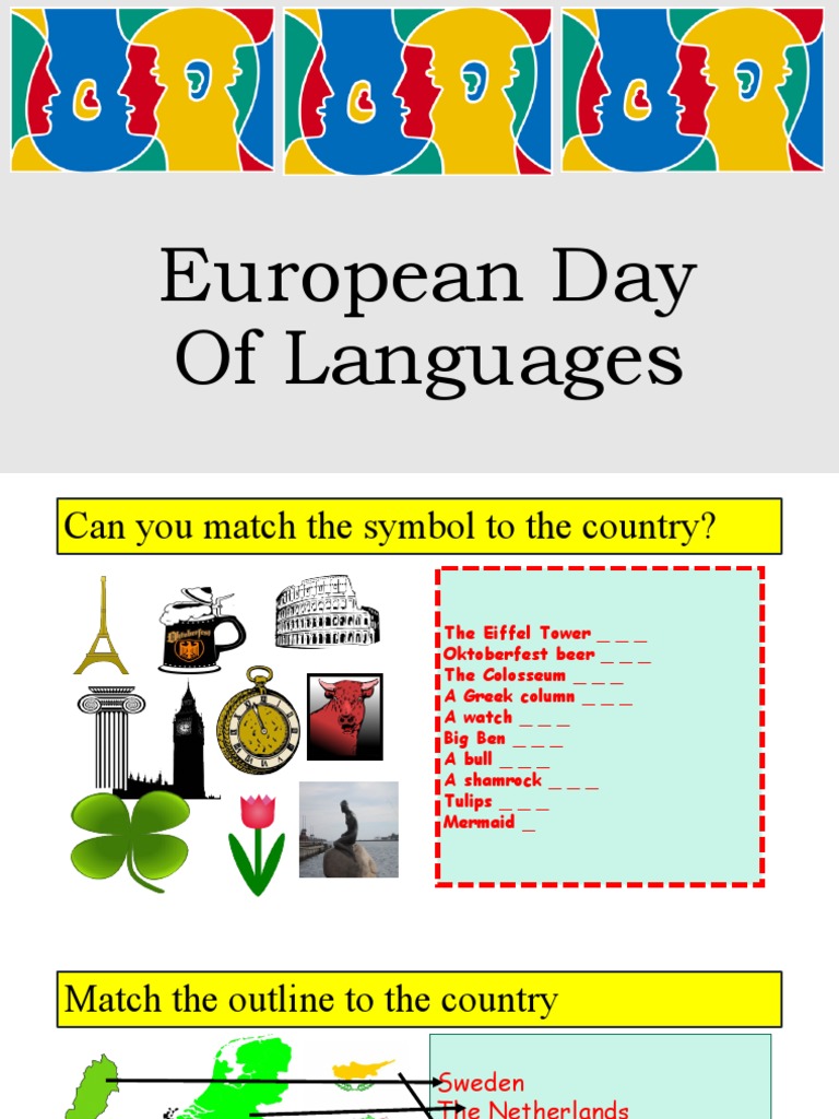 European Day of Languages Activities Promoting Classroom Dynamics Group ...
