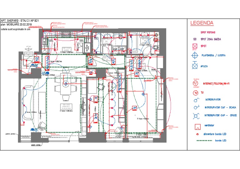 Plan Electrice Intrerupatoare Si Corpuri de Iluminat | PDF