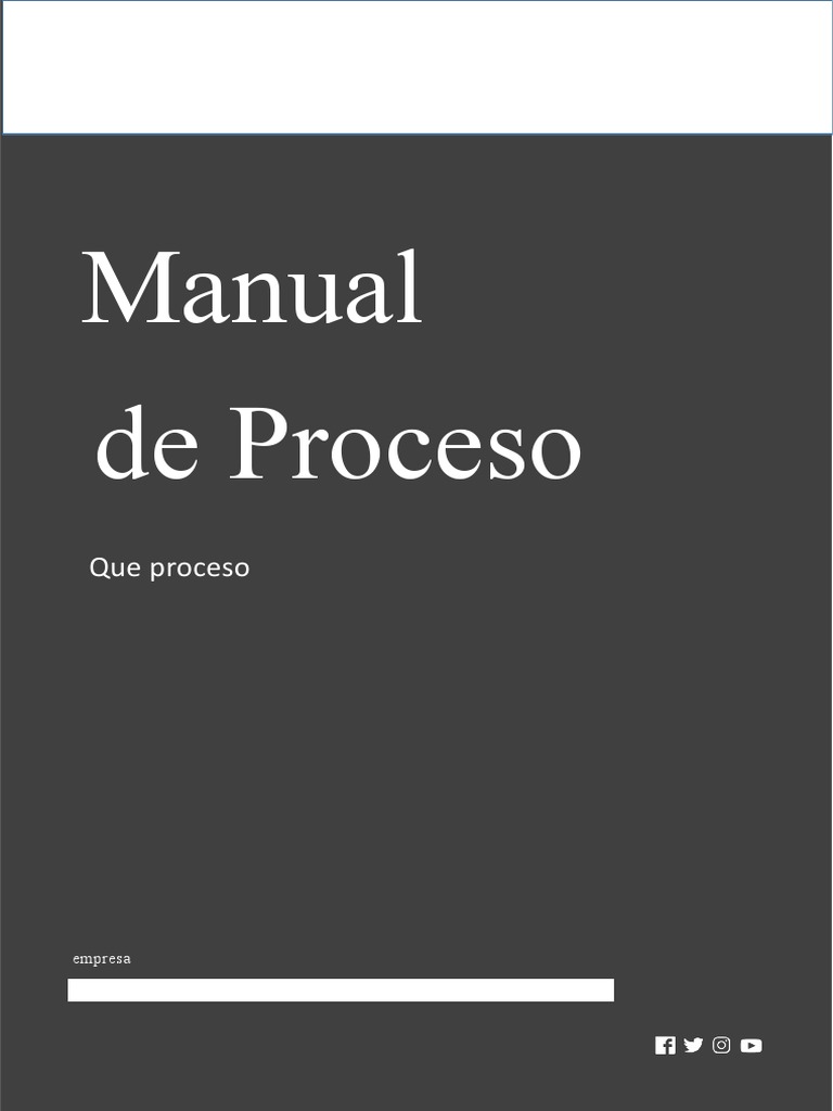 Plantilla Manual de Proceso | PDF | Inventario | Business
