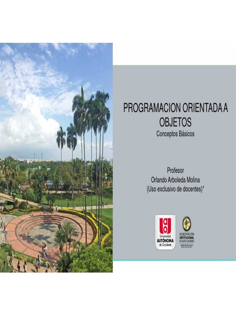 1 POO Conceptos Basicos | PDF | Objeto (informática) | Lenguaje de modelado unificado