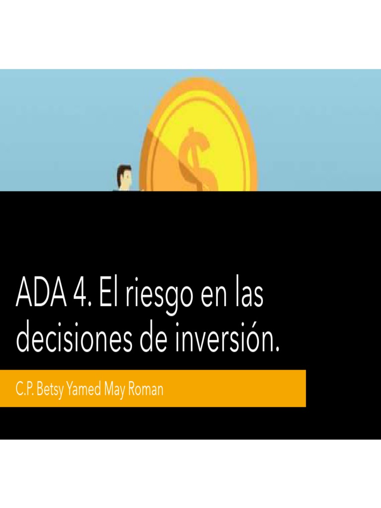 El Riesgo En Las Decisiones De Inversion Pdf Mercado Economía