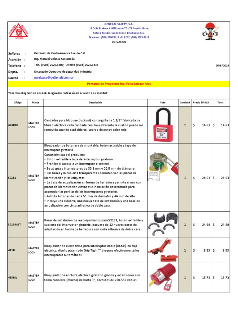 Sistema de Bloqueo y Etiquetado. | PDF | Equipo | Bienes manufacturados