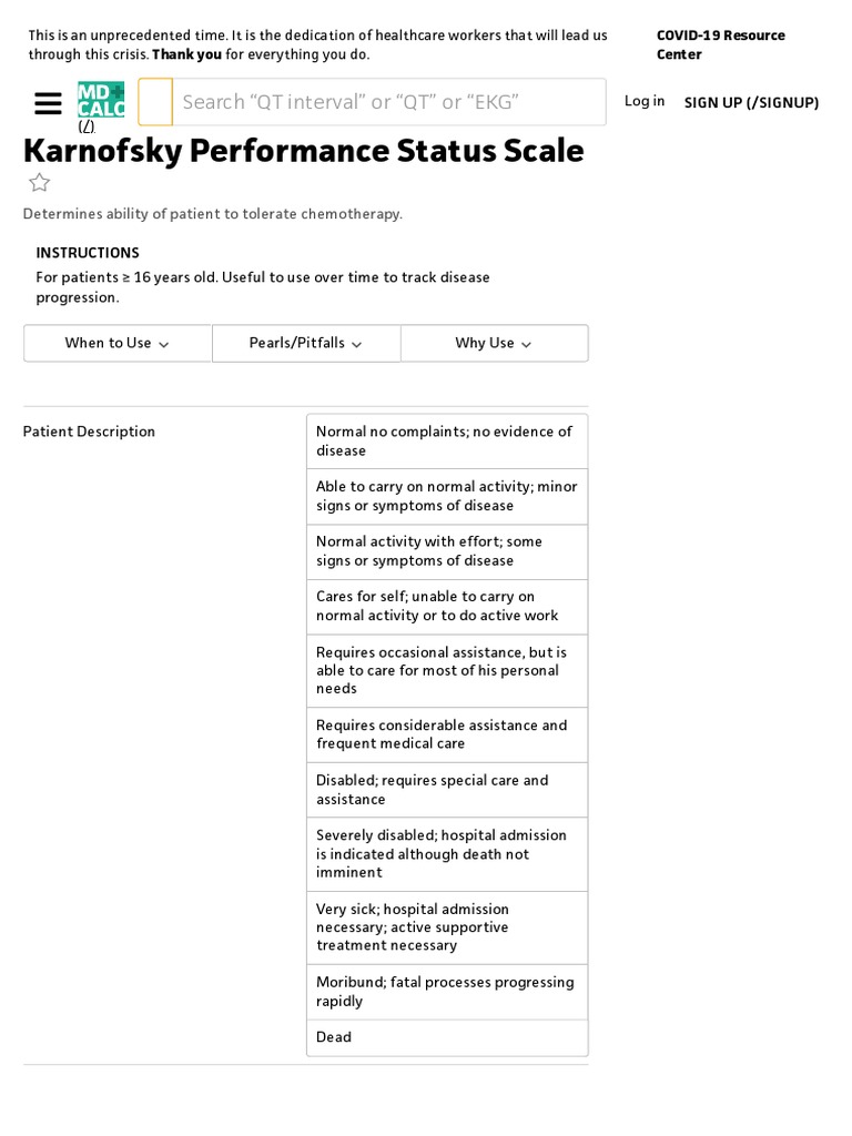 Karnofsky+Performance+Status+Scale+-+MDCalc 1654037194718 | PDF ...