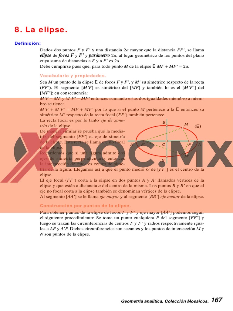 Elipse | PDF | Elipse | Geometría analítica