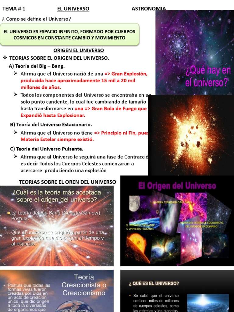 El Origen Del Cosmos | PDF | Universo | Estrellas