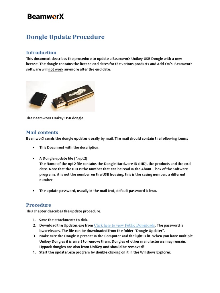 Beamworx Dongle Update Procedure | PDF | Computers