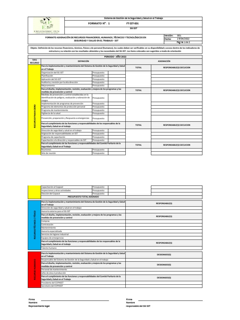 Formato de Asignacion de Recursos - Equipo4 | PDF | Presupuesto | La seguridad informática