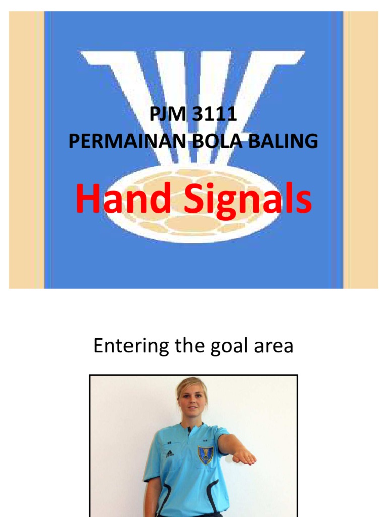 Hand Signal For Handball | PDF | Competitive Games | Rules
