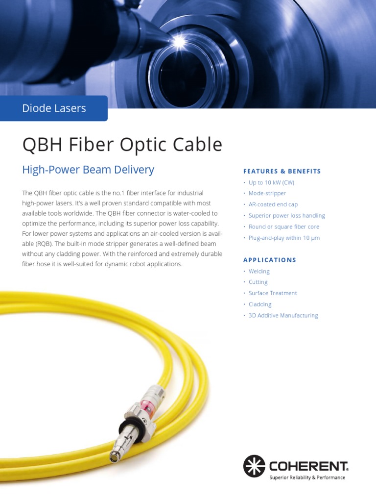 COHR QBH FiberOpticCable DL DS 1020 | PDF | Optical Fiber | Laser