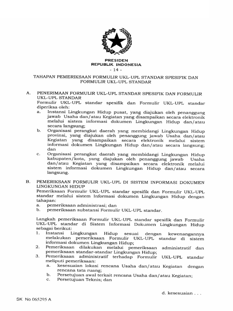 Prosedur Pemeriksaan UKL-UPL Lingkungan | PDF