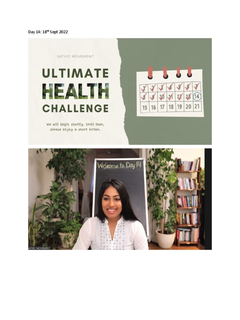 Day 14 Satvic Movement 21 Days Program Pdf Sleep Mind