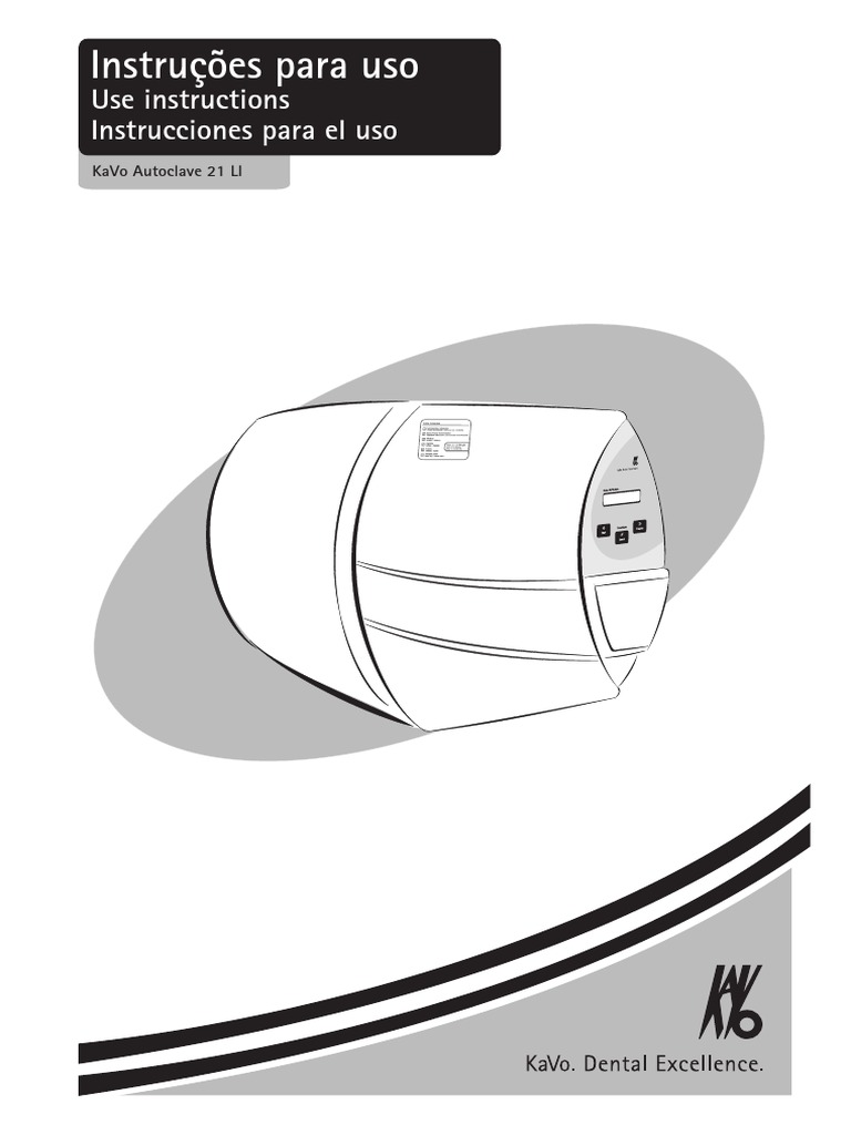 Autoclave 21 Litros Kavo Do Brasil 1 | PDF | Química | Equipo