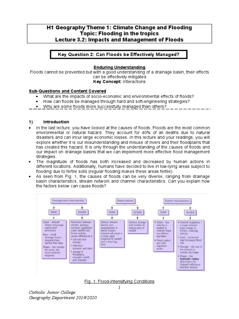 Flood Management and Impacts in Tropics | PDF