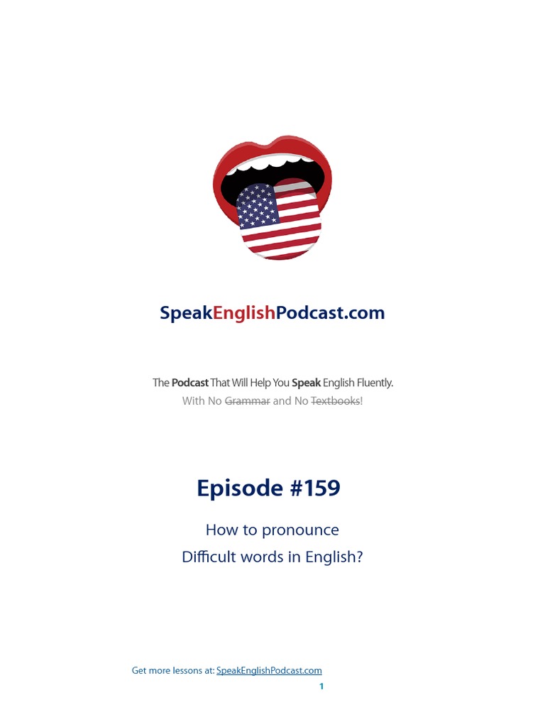 159 Difficult Words To Pronounce in English 1 | PDF | English Language ...