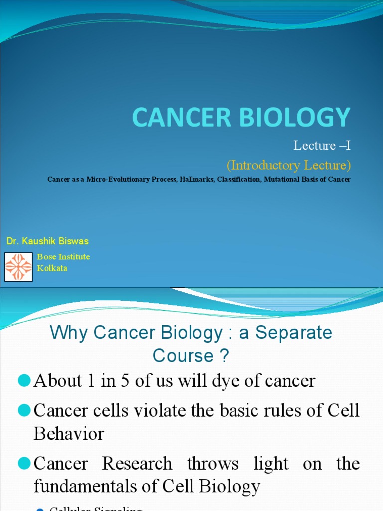 Introduction Cancer Biology | PDF | Neoplasms | Carcinogenesis