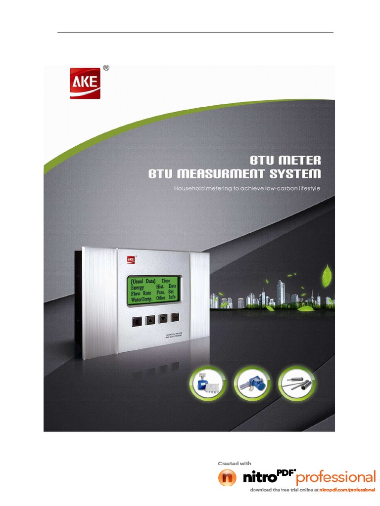 AKE-BTU Meter-EMF GS | Download Free PDF | Flow Measurement | Electrical Engineering