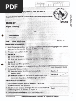 Biology Paper 2 GCE - 2024 | PDF